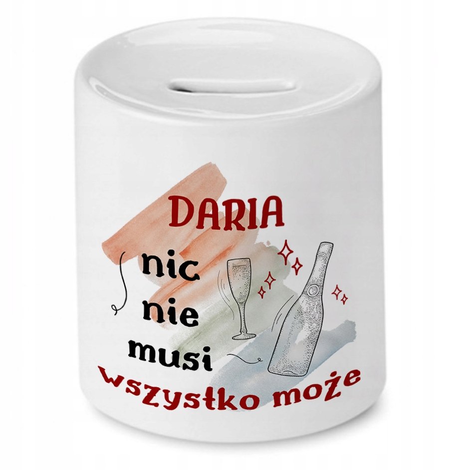Skarbonka Dla Darii na Urodziny Imieniny Prezent z Nadrukiem ze ...