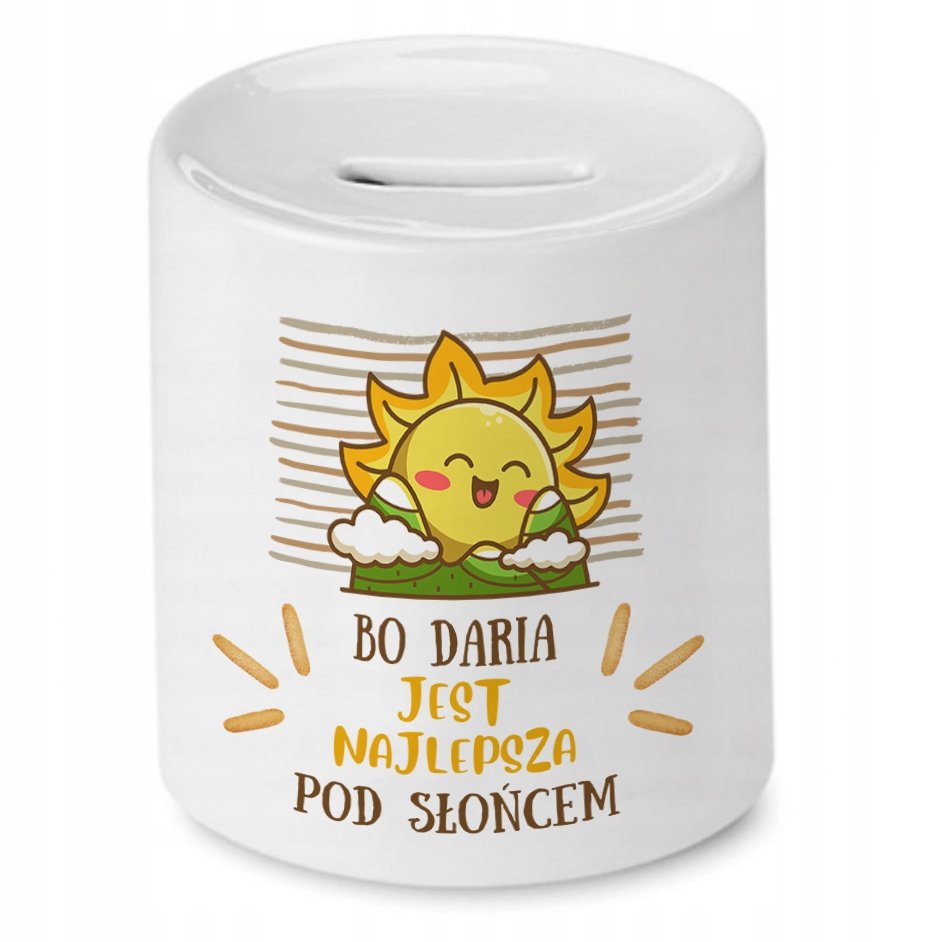 Skarbonka Dla Darii na Urodziny Imieniny Prezent z Nadrukiem ze ...