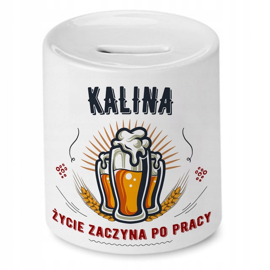 Skarbonka Dla Kaliny na Urodziny Imieniny Prezent z Nadrukiem ze ...
