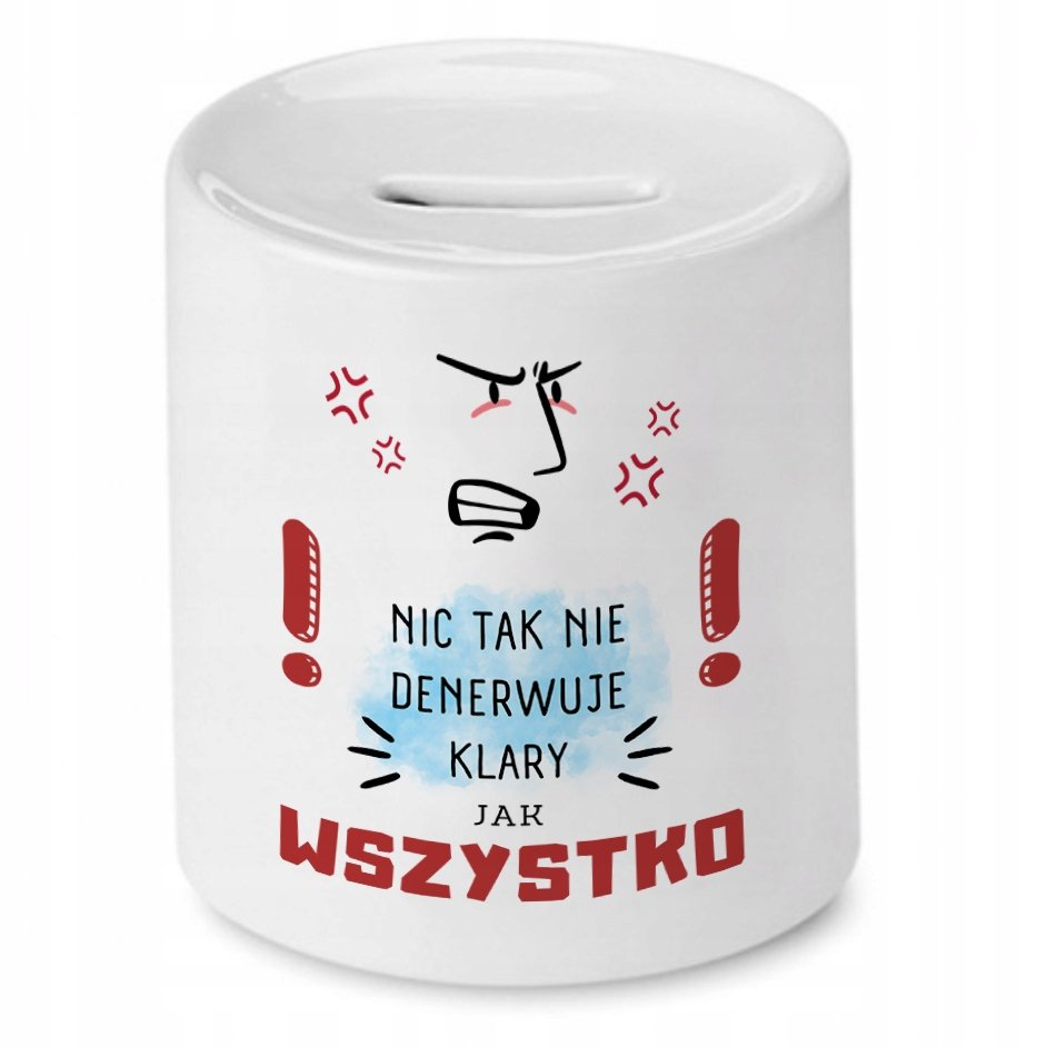 Skarbonka dla Klary na Urodziny Idealny Prezent z Nadrukiem ze Zdjęciem ...