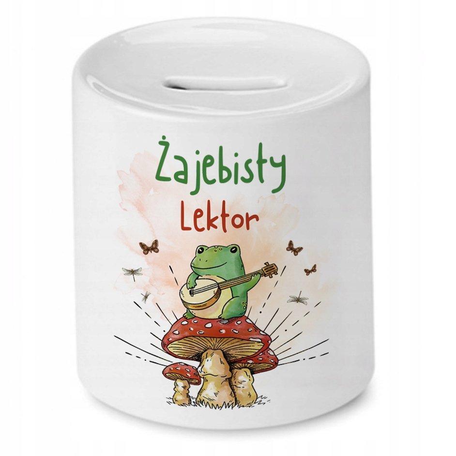 Skarbonka Dla Lektora na Urodziny na Prezent z Nadrukiem ze Zdjęciem + Opakowanie na prezent ...