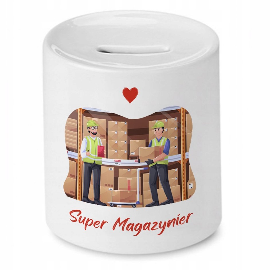 SKARBONKA DLA MAGAZYNIERA SUPER MAGAZYNIER PREZENT z Nadrukiem ze ...