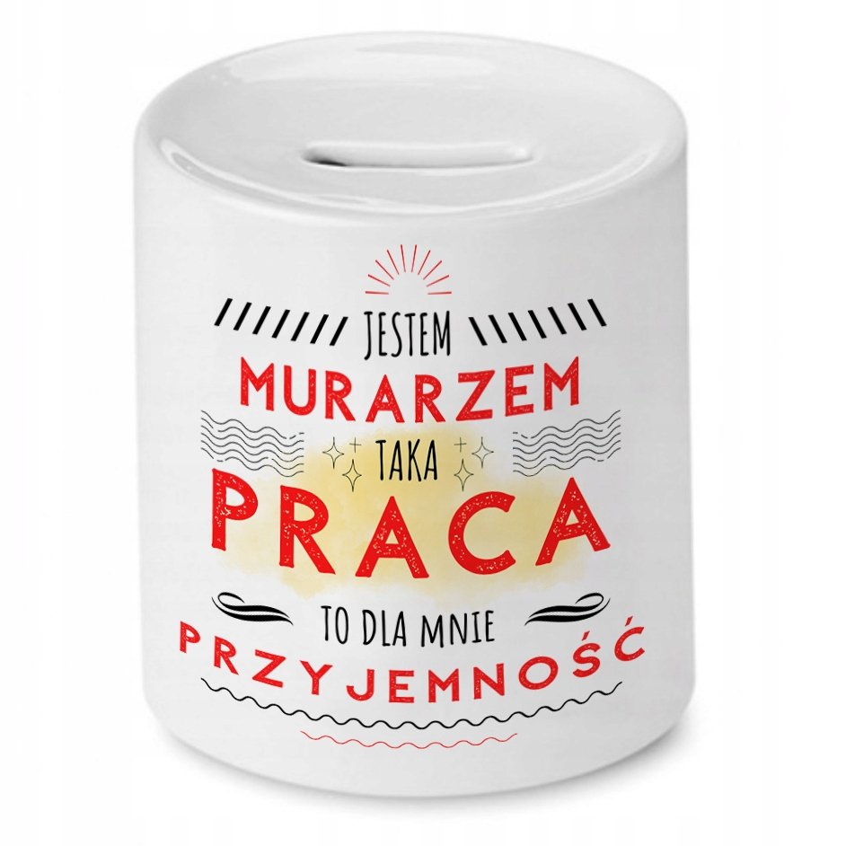 Skarbonka Dla Murarza na Urodziny na Prezent z Nadrukiem ze Zdjęciem ...