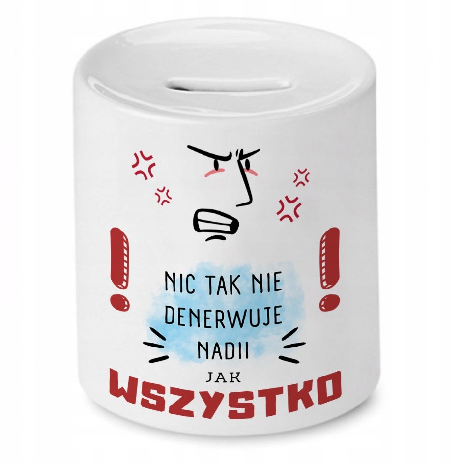 Skarbonka Dla Nadii na Urodziny Idealny Prezent z Nadrukiem ze Zdjęciem ...