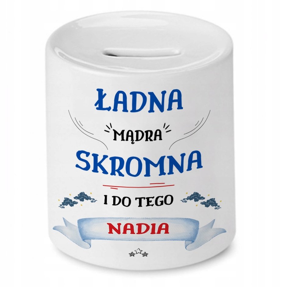 Skarbonka Dla Nadii na Urodziny Idealny Prezent z Nadrukiem ze Zdjęciem ...