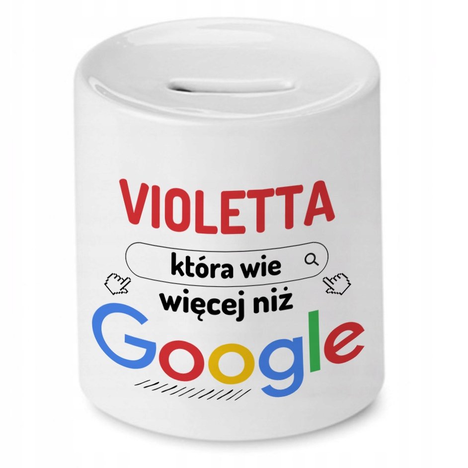 Skarbonka Dla Violetty Idealny na Urodziny Prezent z Nadrukiem ze ...