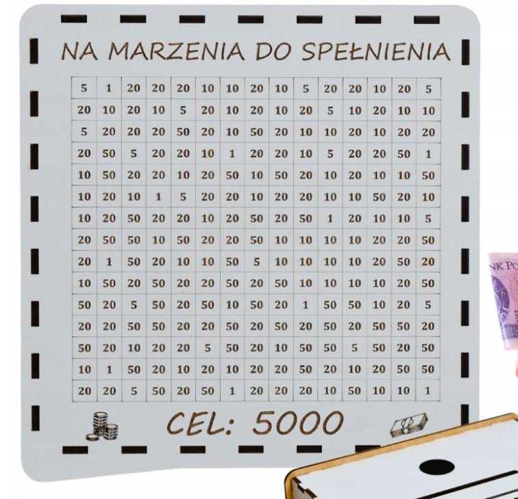 SKARBONKA WYKREŚLANA GRAWER PREZENT NA URODZINY XL 5000 zł - WWG ...