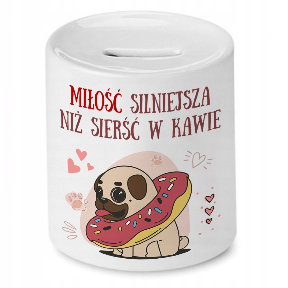 Skarbonka Z Pieskiem Piesek Psiak na Prezent z Nadrukiem ze Zdjęciem ...