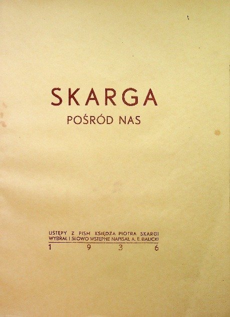 Skarga pośród nas 1936 r. - W opisie | Książka w Empik