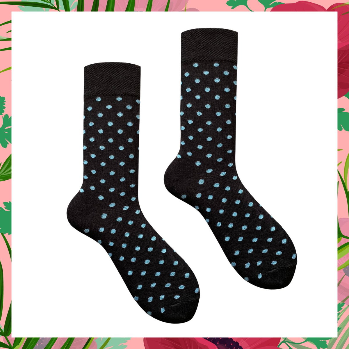 Skarpetki Bambusowe Męskie Bamboo Dots Czarne W Niebieskie Kropki, 39-42 - HESE | Moda Sklep ...