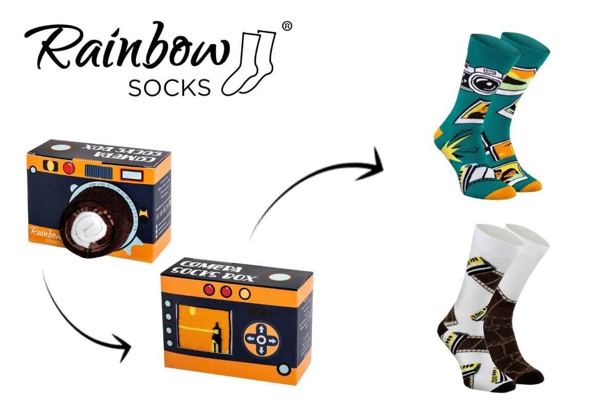 Skarpetki Damskie Męskie Na Prezent Na Urodziny Świąteczne Rainbow ...