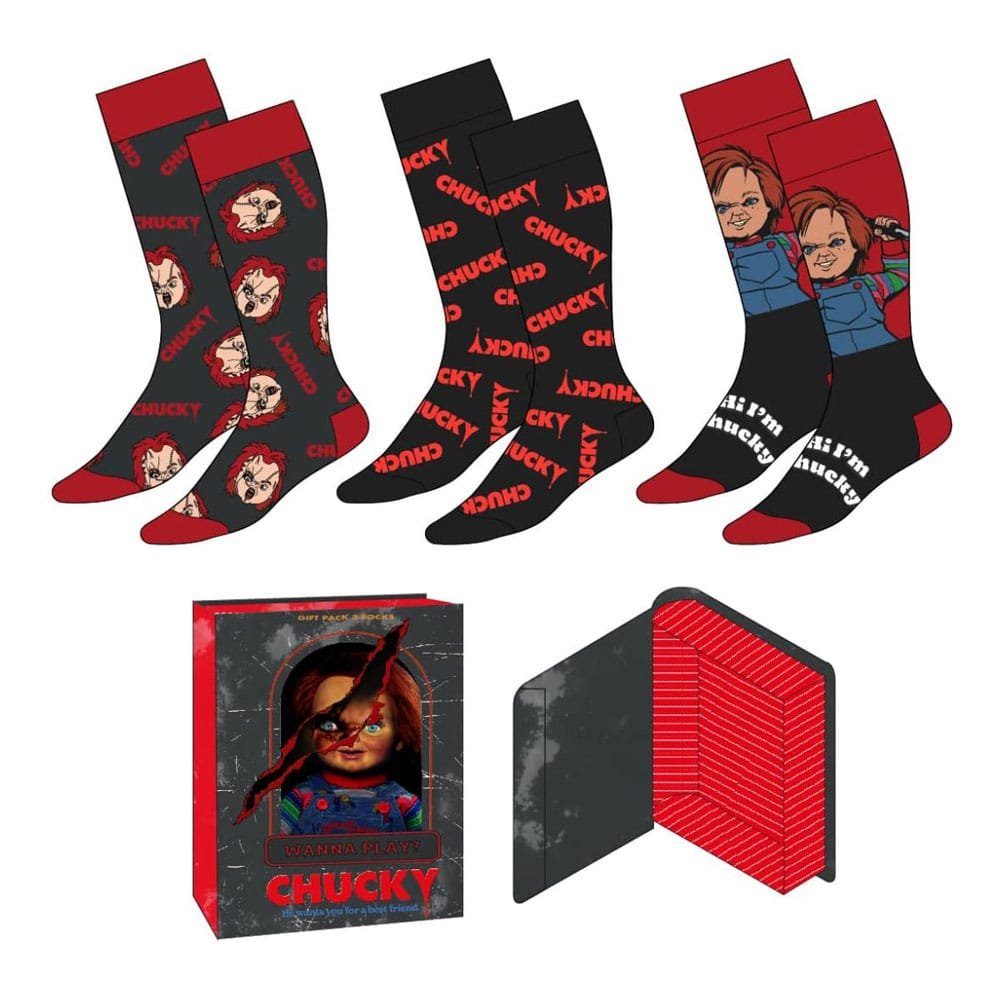 Skarpety Chucky (Child's Play) 3-pak rozmiar 38-45, licencjonowane ...