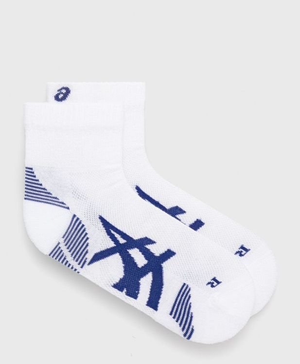 Skarpety do biegania Asics Cushion Run Quarter Sock 2 pak | WHITE/BLUE ...