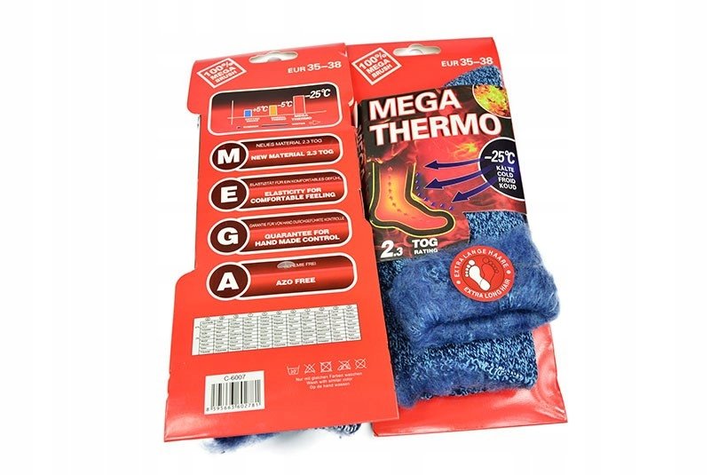 SKARPETY TERMICZNE MEGA THERMO 39-42 NIEBIESKIE - Inna marka | Moda Sklep EMPIK.COM