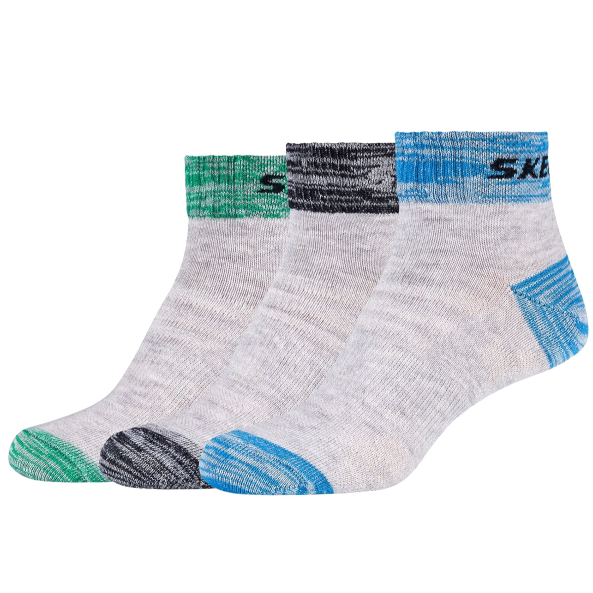 Skechers 3PPK Wm Mesh Ventilation Quarter Socks SK42022-9200 ...
