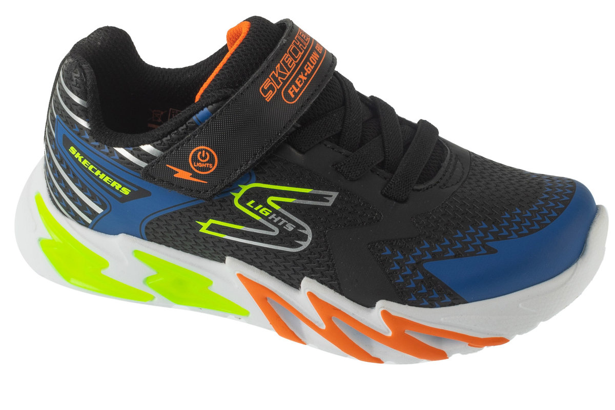 Skechers S-Lights: Flex-Glow Bolt 400138L-BKBL, dla chłopca, buty sneakers, Czarne - SKECHERS ...