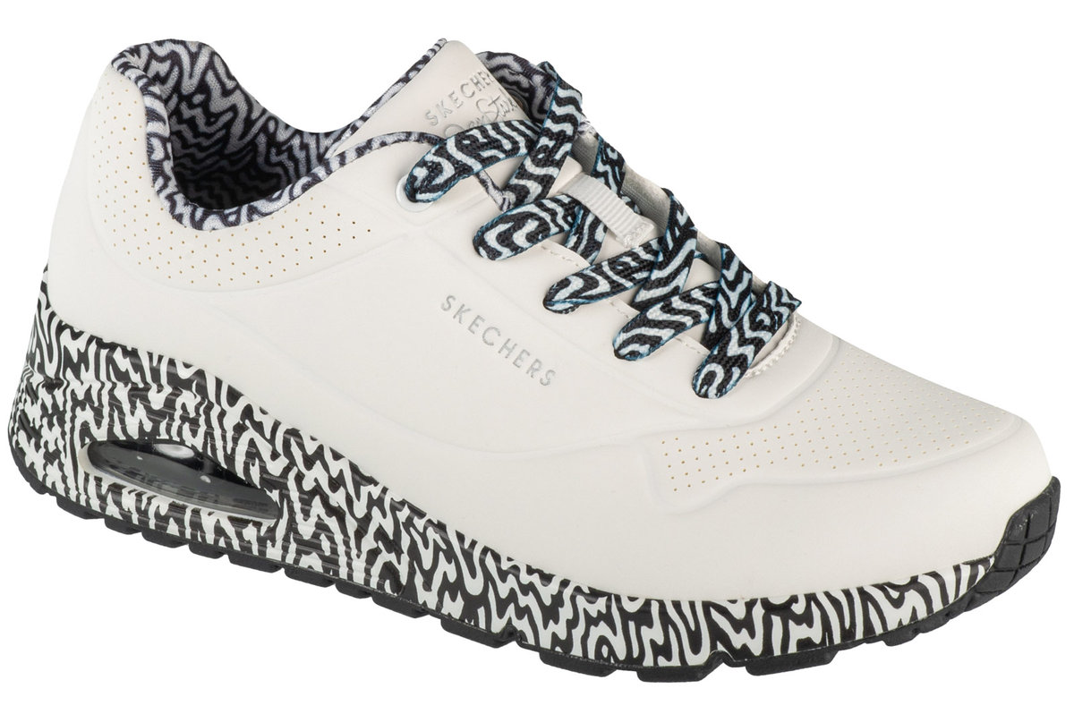 Skechers Uno - Mini Drip 177959-WBK, Damskie, buty sneakers, Biały ...