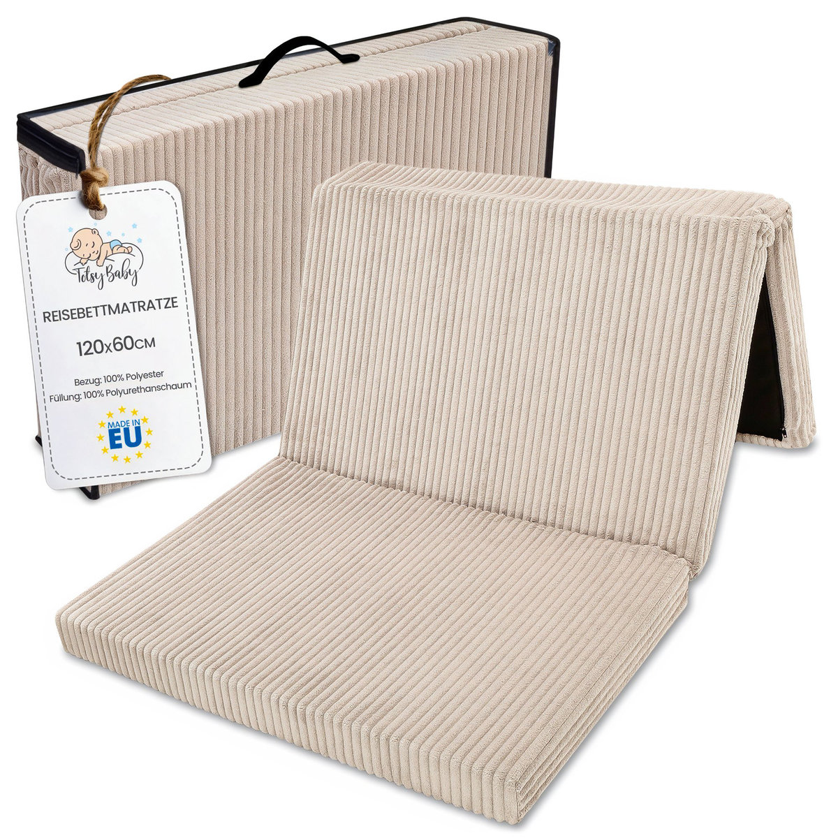 Składany materac podróżny do łóżeczka dziecięcego 60x120 cm – składany ...