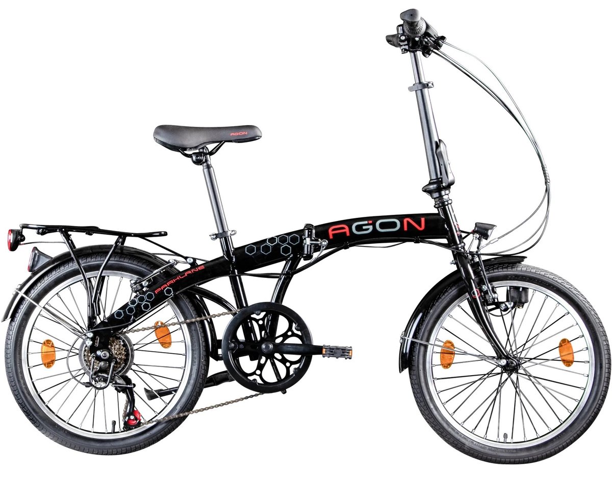 Składany Rower Miejski 20 Alu 6 Biegów Oświetlenie - AGON | Sport Sklep ...