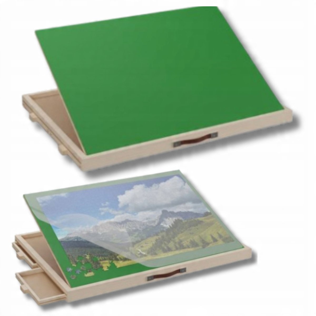 Skladany Stolik Taca Do Ukladania Puzzli Tacka 4 Szuflady Nozki Plansza ...