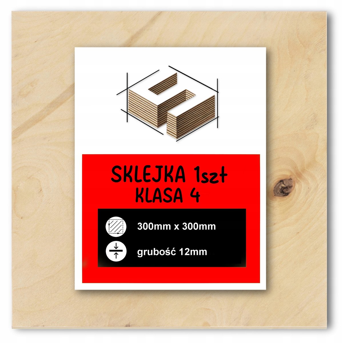 SKLEJKA DESKA 12mm FORMATKA DO LASERA CNC GRAWER 30x30cm KLASA 4 - 1 SZTUKA - sklejkowo_eu ...
