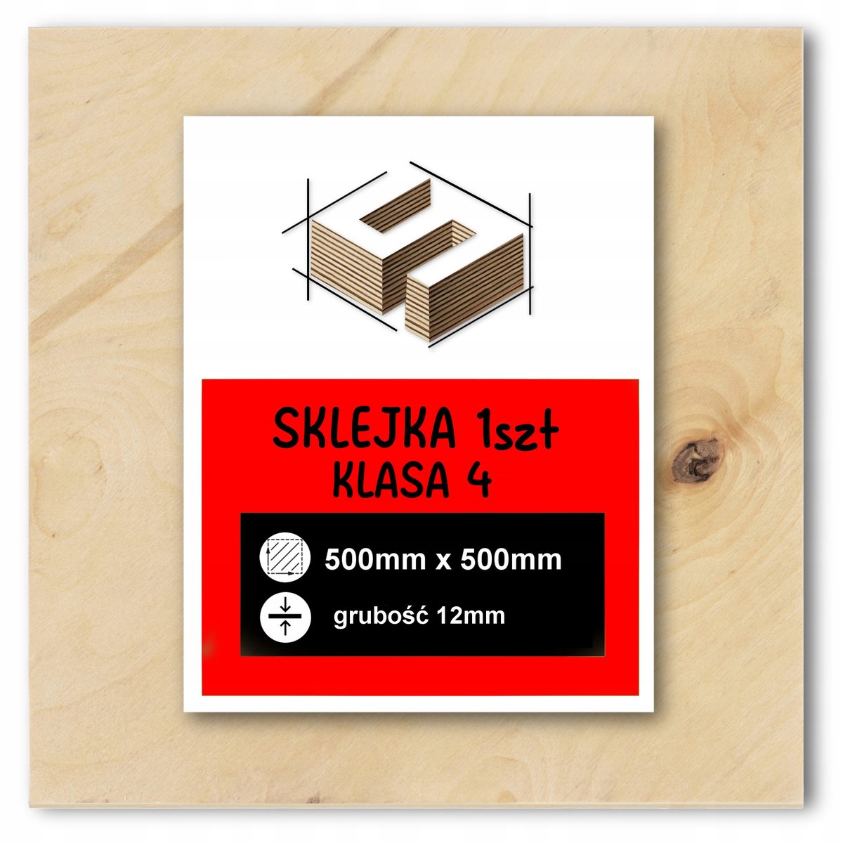 SKLEJKA DESKA 12mm FORMATKA DO LASERA CNC GRAWER 50x50cm KLASA 4 - 1 SZTUKA - sklejkowo_eu ...