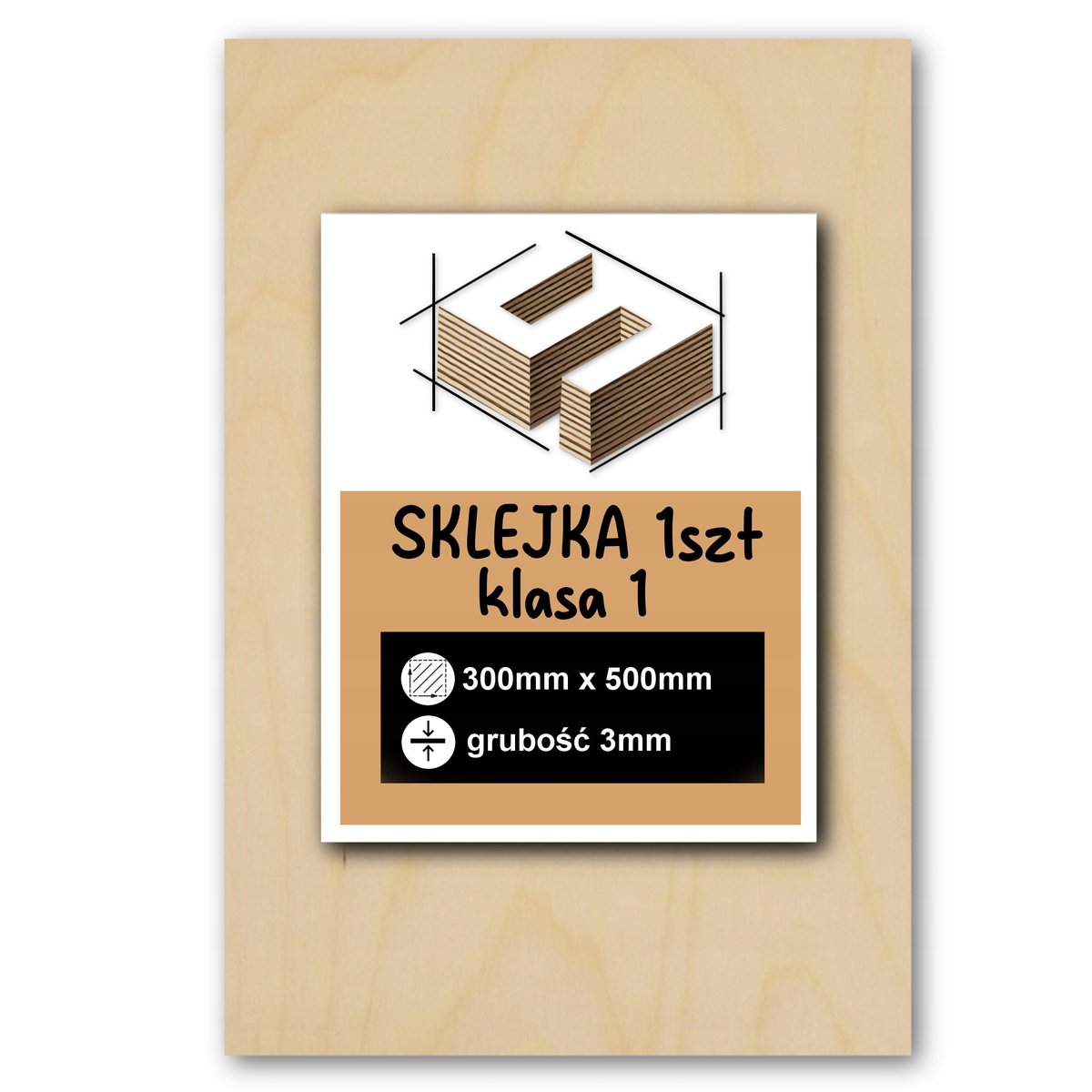 SKLEJKA DESKA 3mm FORMATKA DO LASERA CNC GRAWER 30x50cm KLASA 1 - 1 SZTUKA - sklejkowo_eu ...