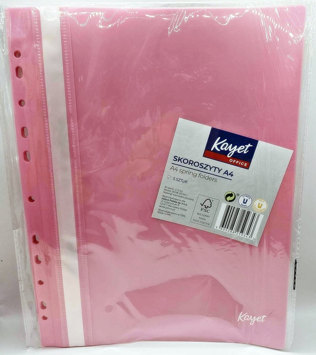 Skoroszyt A4 Kayet różowy D415 - KAYET | Sklep EMPIK.COM