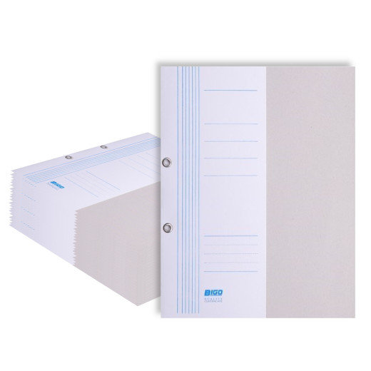 Skoroszyt kartonowy oczkowy 1/2 A4 280g 50szt - BIGO | Sklep EMPIK.COM