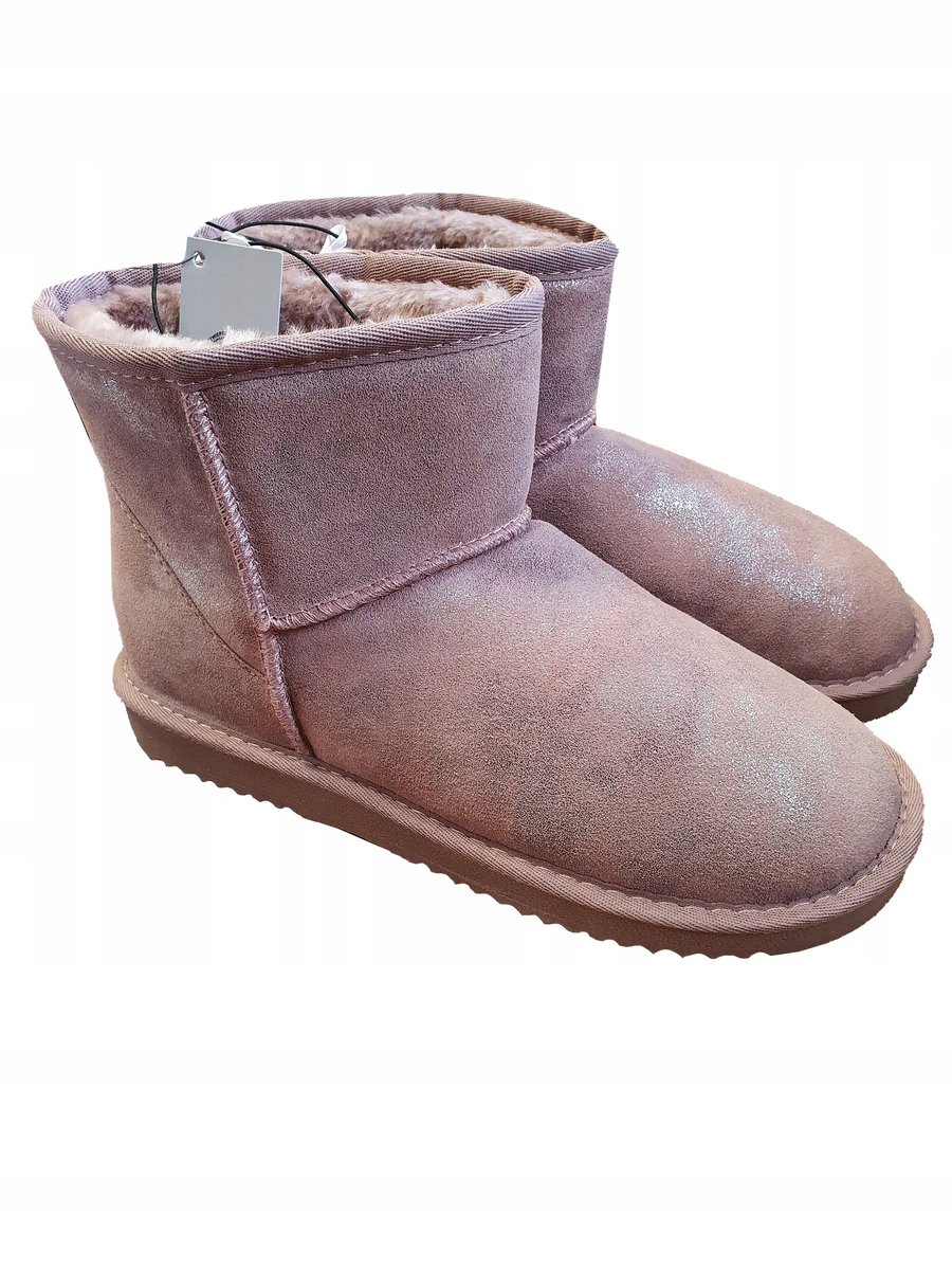 SKÓRZANE BUTY DAMSKIE botki eskimoski róż *37 - TOM&ROSE | Moda Sklep ...