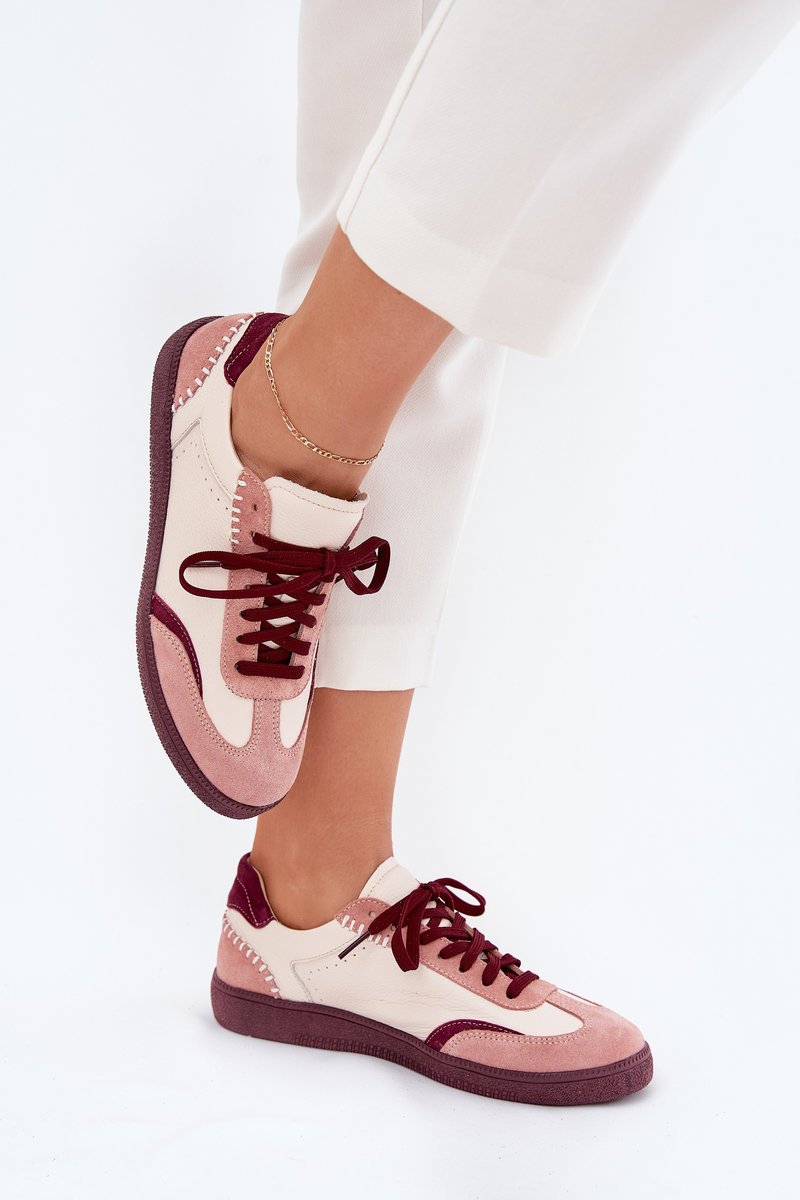 Skórzane Sneakersy Damskie Zazoo N1202 Różowe-37 - Zazoo | Sport Sklep ...