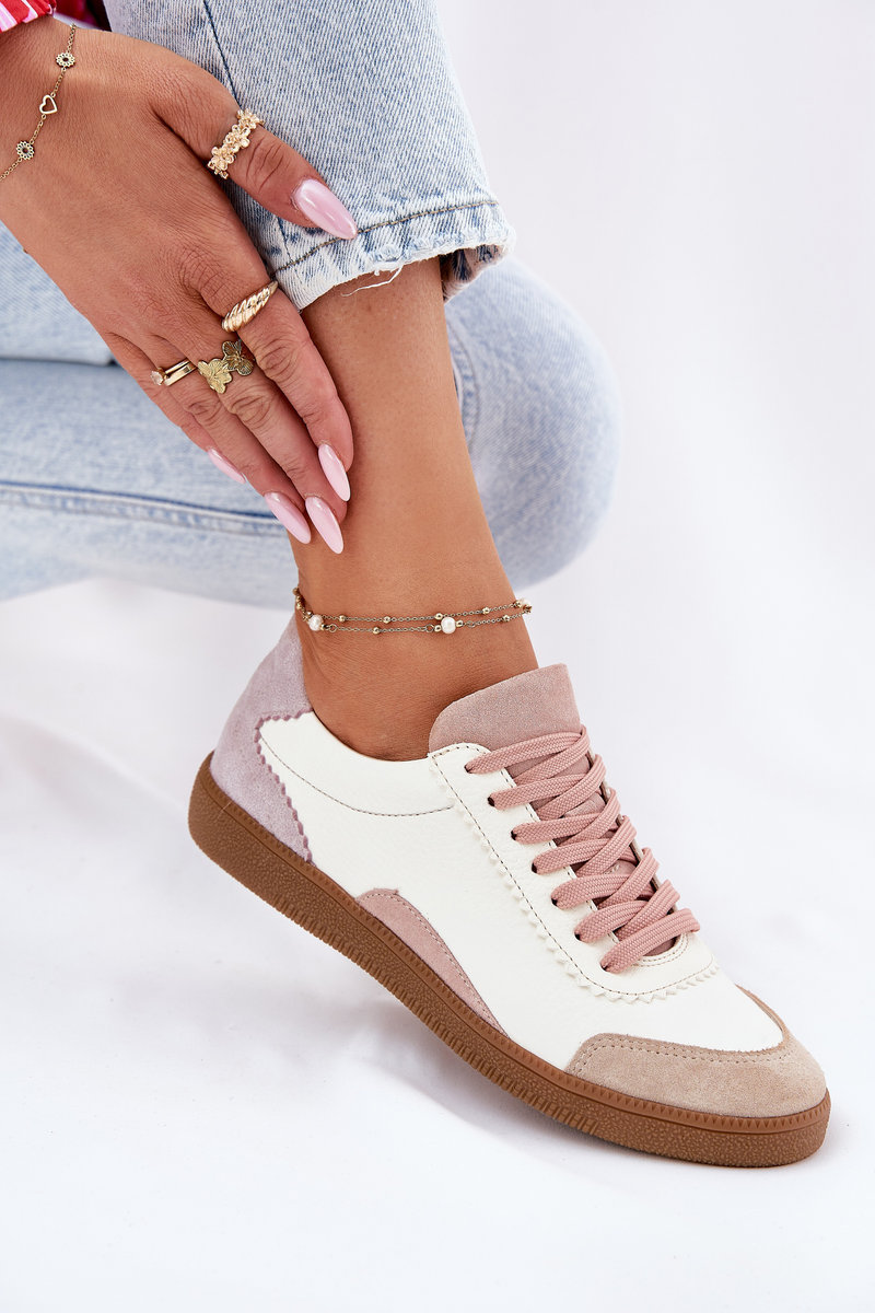 Skórzane Sneakersy Damskie Zazoo N1220 Białe-40 - Zazoo | Sport Sklep ...
