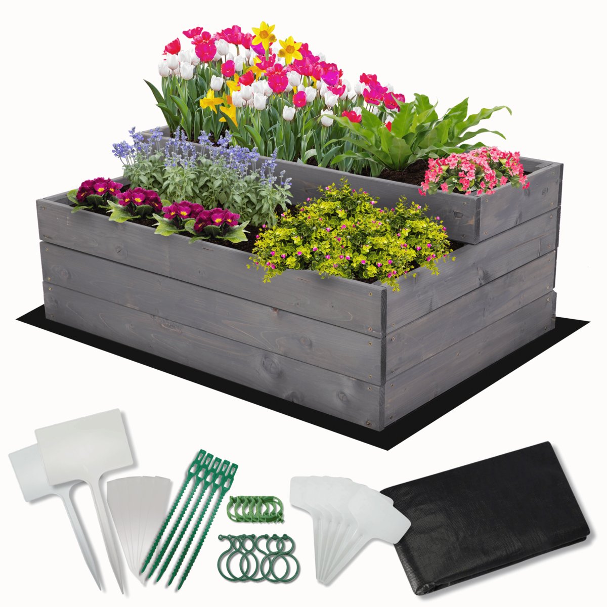 Skrzynia na warzywa warzywniak grządka IMPREGNOWANY 90x60 ZESTAW EKO ...