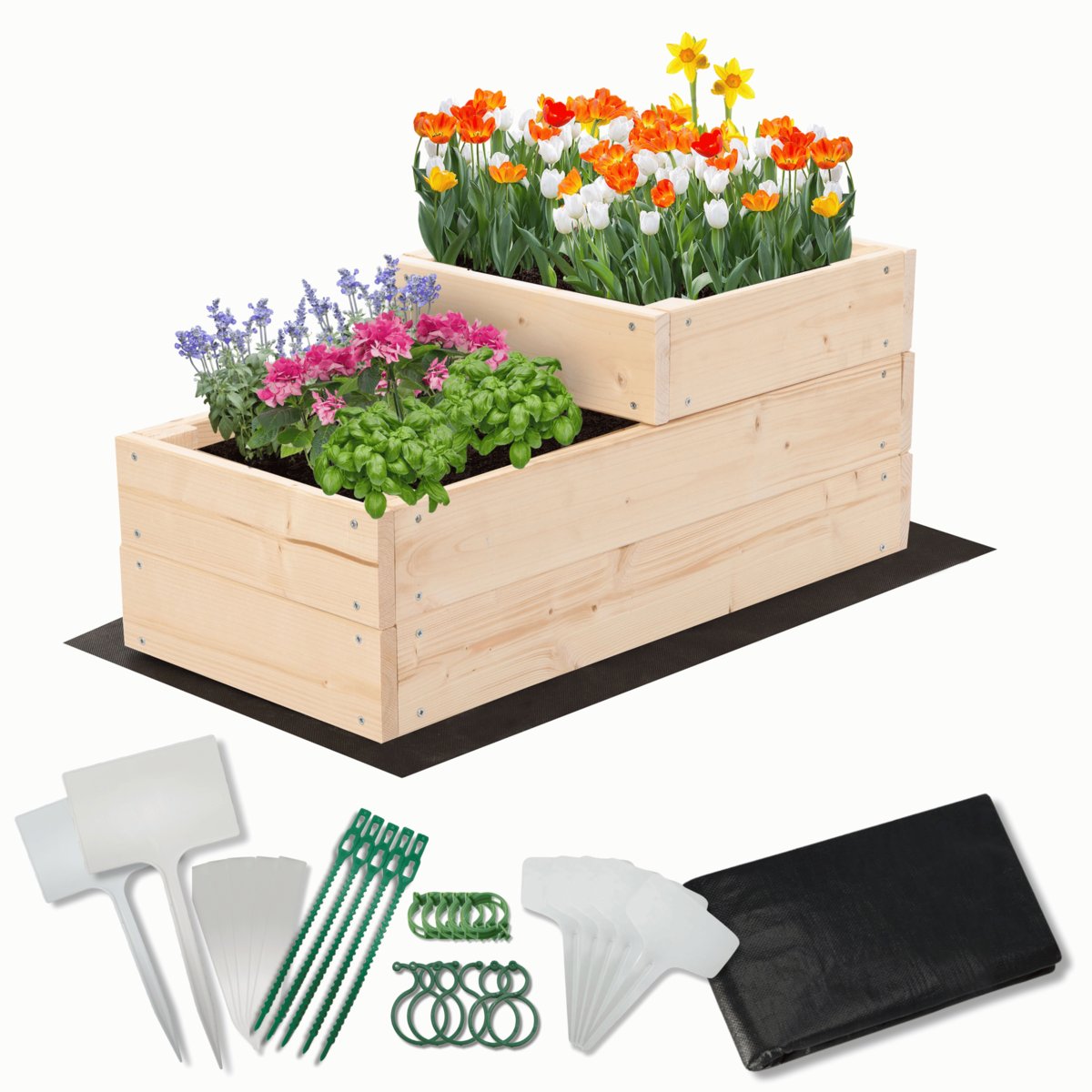 Skrzynia na warzywa warzywniak inspekt IMPREGNOWANY 30x60 ZESTAW ECO ...