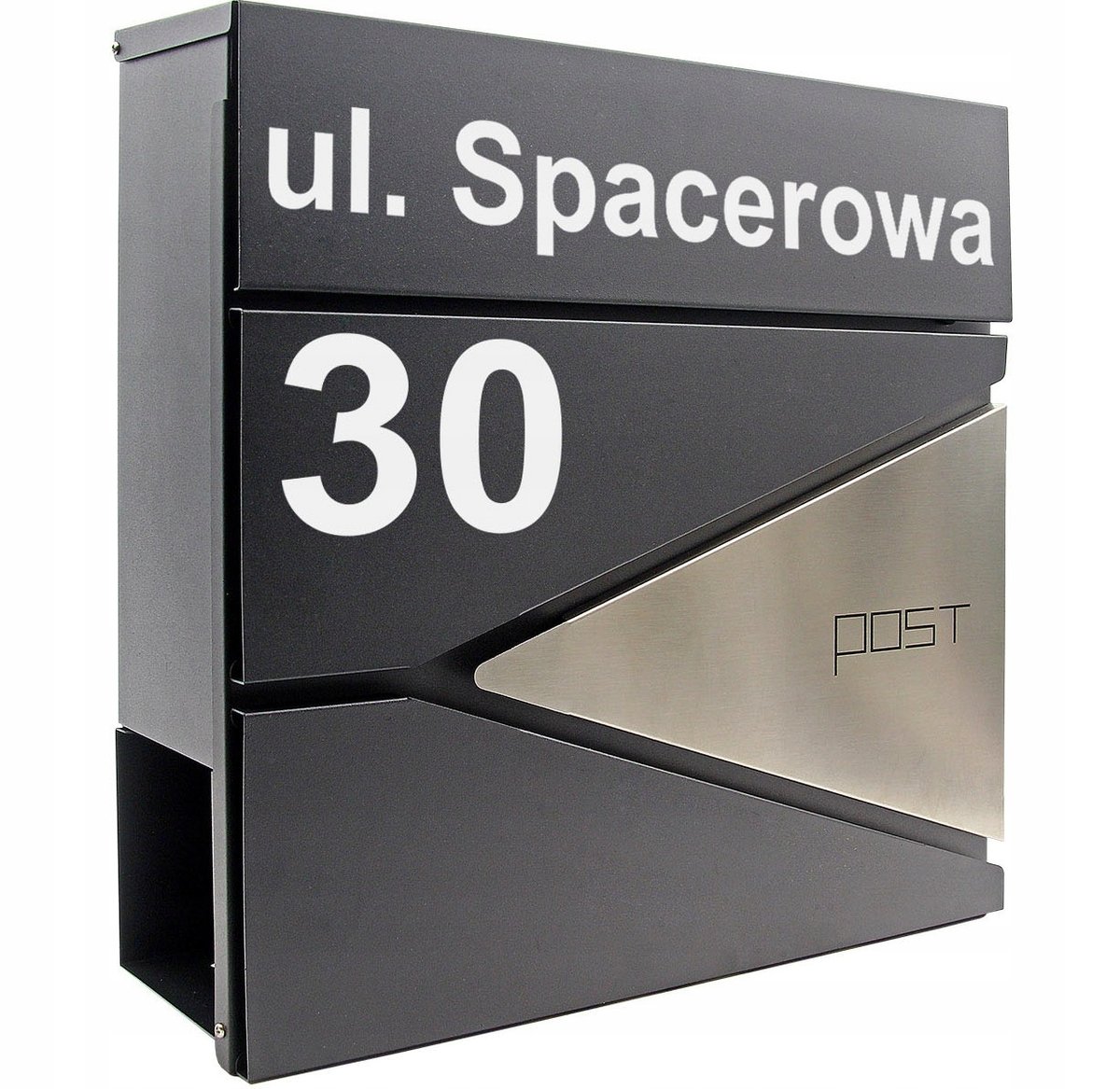 Skrzynka Na Listy Wrzutnia, Z Gazetnikiem Z Numerem Domu Adresem Druk Uv - Inna marka | Sklep ...