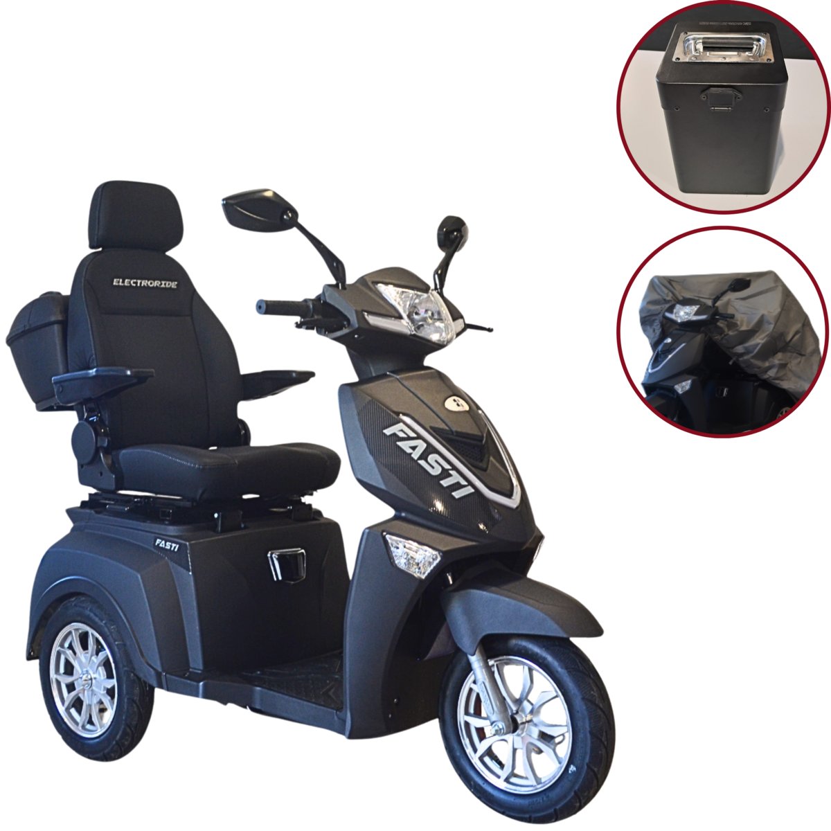 Skuter elektryczny trzykołowy Electroride Fasti 3 Max + dodatkowa ...