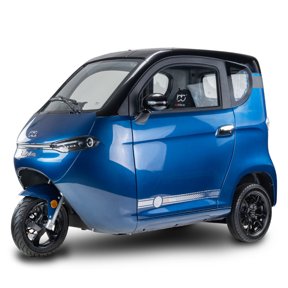Skuter elektryczny zabudowany z dachem MICRO CAR BILI BIKE SIGMA 3 ECO GEL, 45km/h niebieski ...