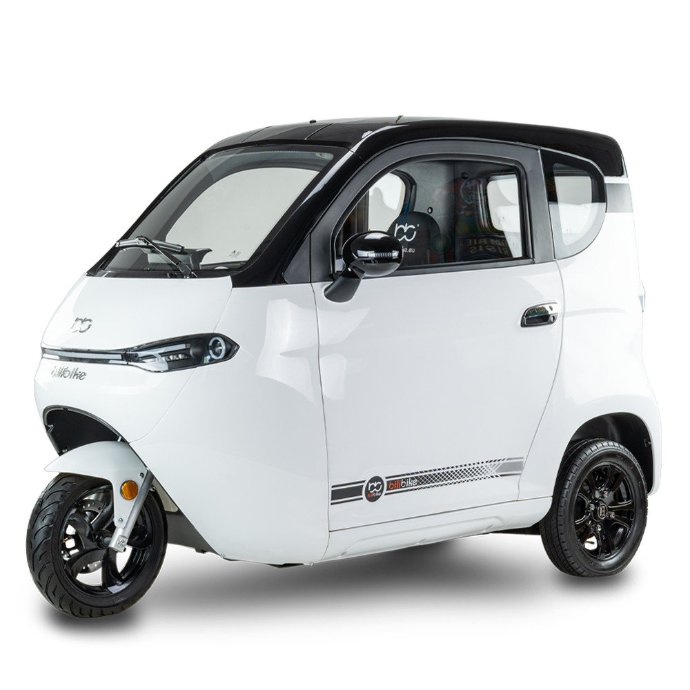 Skuter elektryczny zabudowany z dachem MICRO CAR BILI BIKE SIGMA 3 GEL biały-ciemne wnętrze ...