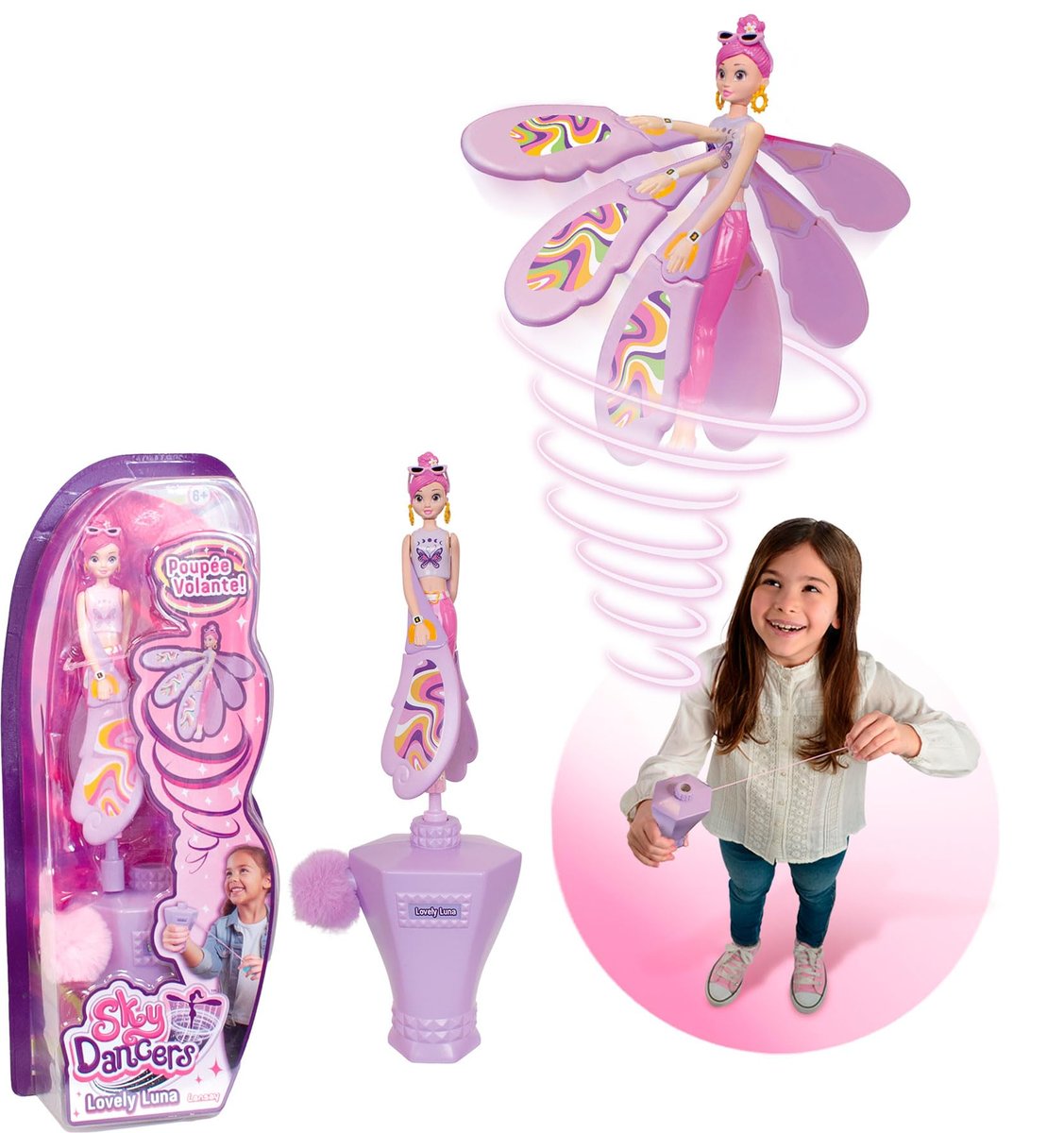 SKY DANCERS - Lovely Luna Doll - Magiczna latająca Wróżka Lalka dla ...
