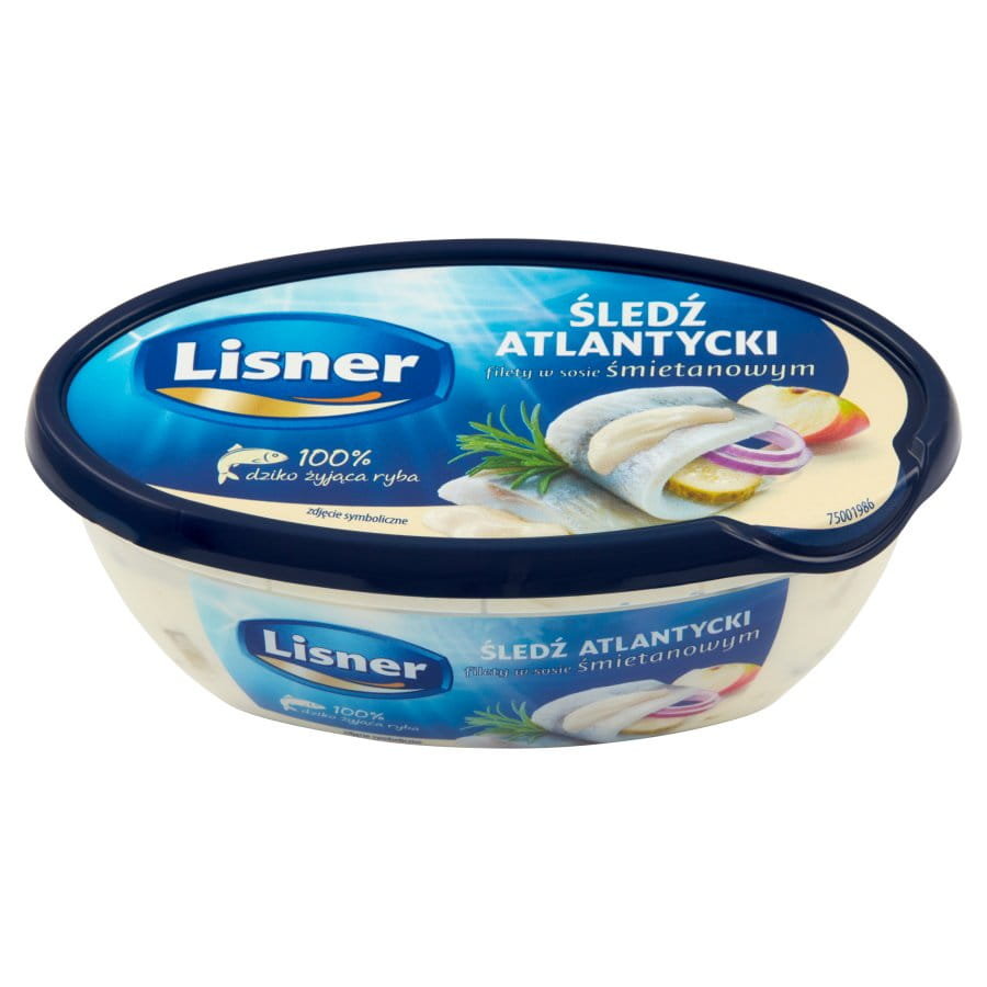 Śledź atlantycki filety śledziowe w sosie śmietanowym Lisner 160g ...