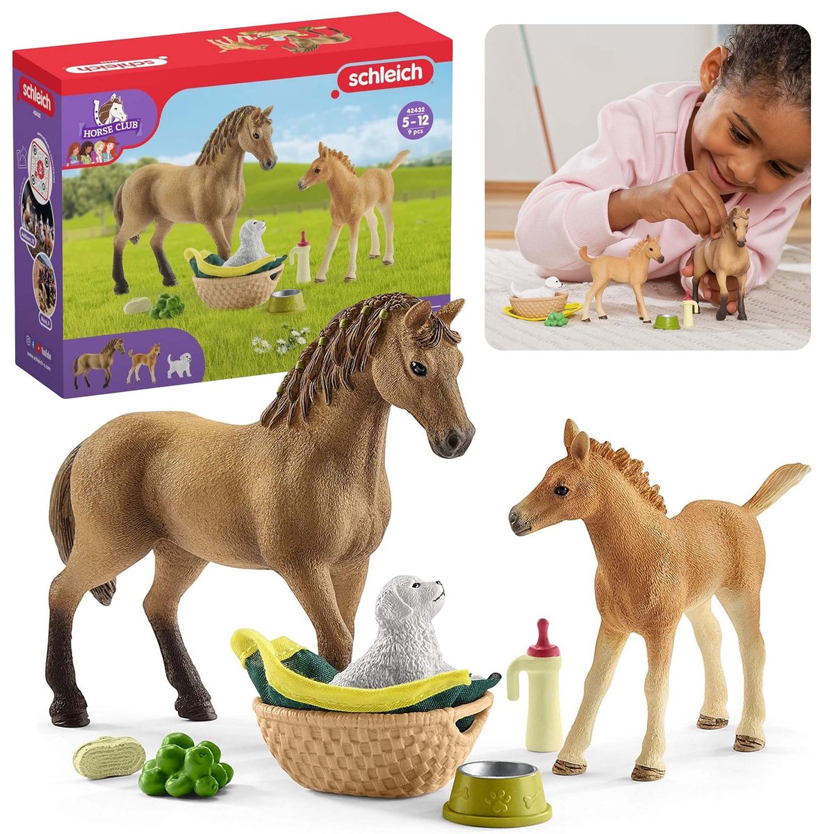 SLH42432 Schleich Horse Club - Zestaw Pielęgnacyjny Klacz Quarter Horse ...