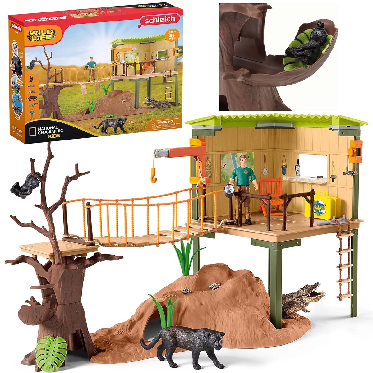 SLH42507 Schleich Wild Life - Stacja poszukiwaczy przygód, figurki dla ...