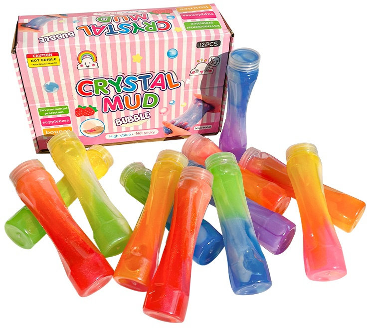 SLIME TUBKI MASA PLASTYCZNA GLUTY DUZY ZESTAW DLA DZIECI KOLOROWE 12 ...