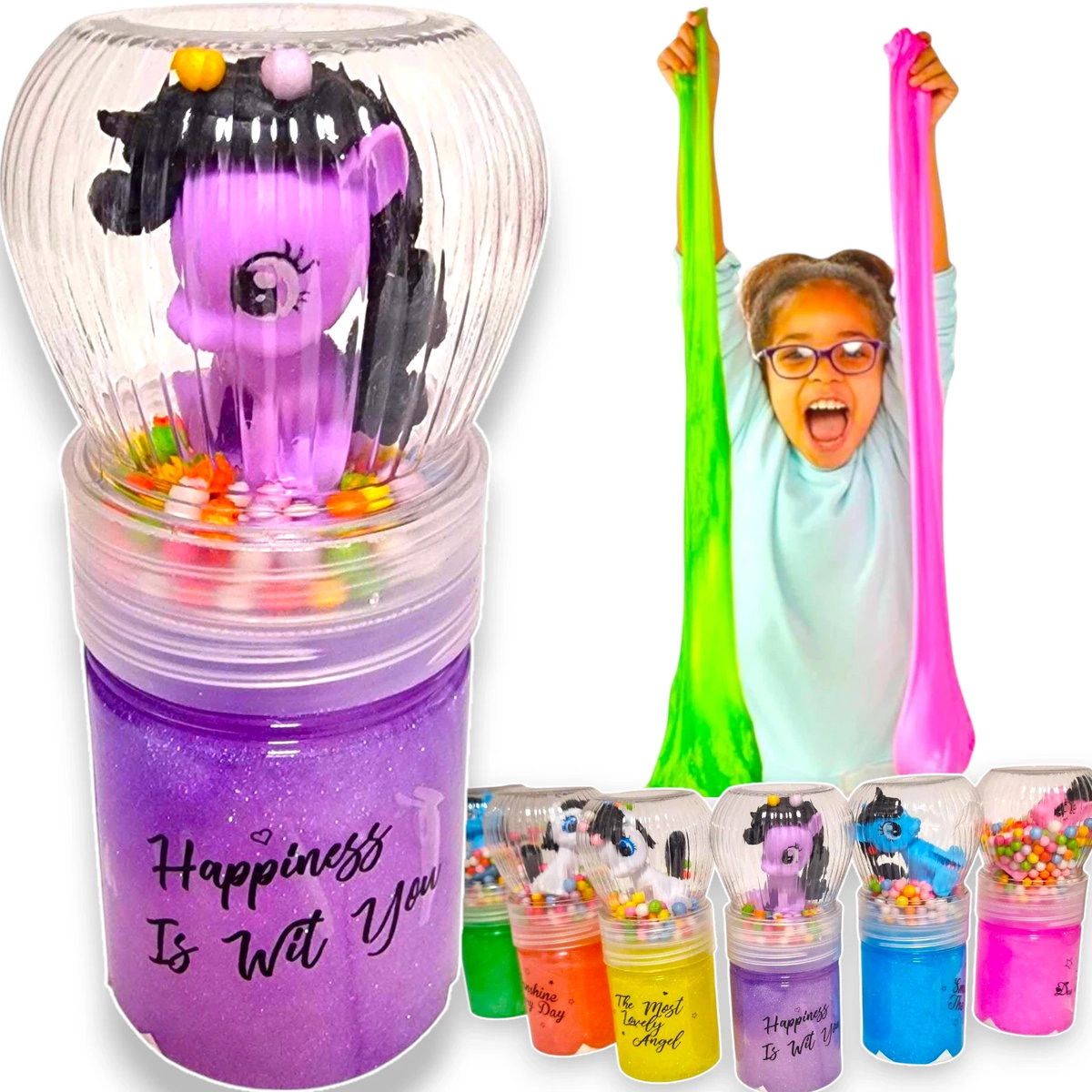 SLIME ZESTAW DO ROBIENIA GLUTÓW BROKATOWA W TUBIE GLUTY + FIGURKA ...