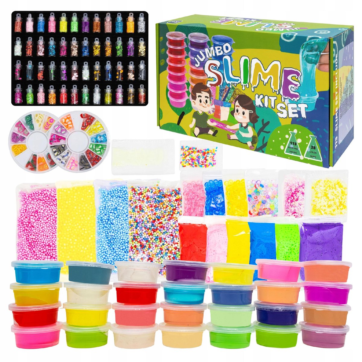 Slime Zestaw Do Robienia Glutów Dla Dzieci Masa Sensoryczna Ogromny ...