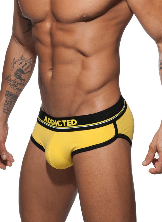 Slipy męskie | Curve Brief AD727 Yellow | ADDICTED-XL - ADDICTED | Moda Sklep EMPIK.COM