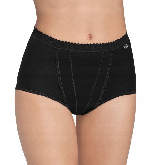 SLOGGI CONTROL Maxi Majtki wyszczuplające bawełna Czarne 42 - Sloggi | Moda Sklep EMPIK.COM