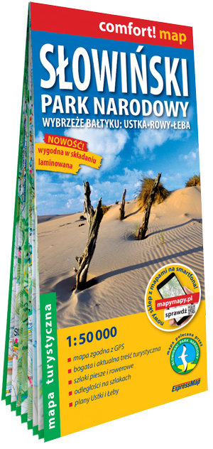Słowiński Park Narodowy. Wybrzeże Bałtyku: Ustka, Rowy, Łeba. Mapa ...