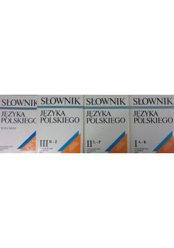 Słownik języka polskiego Tom I do III z suplementem - Wydawnictwo ...