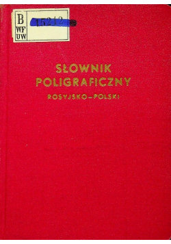 Słownik poligraficzny rosyjsko polski - | Książka w Empik